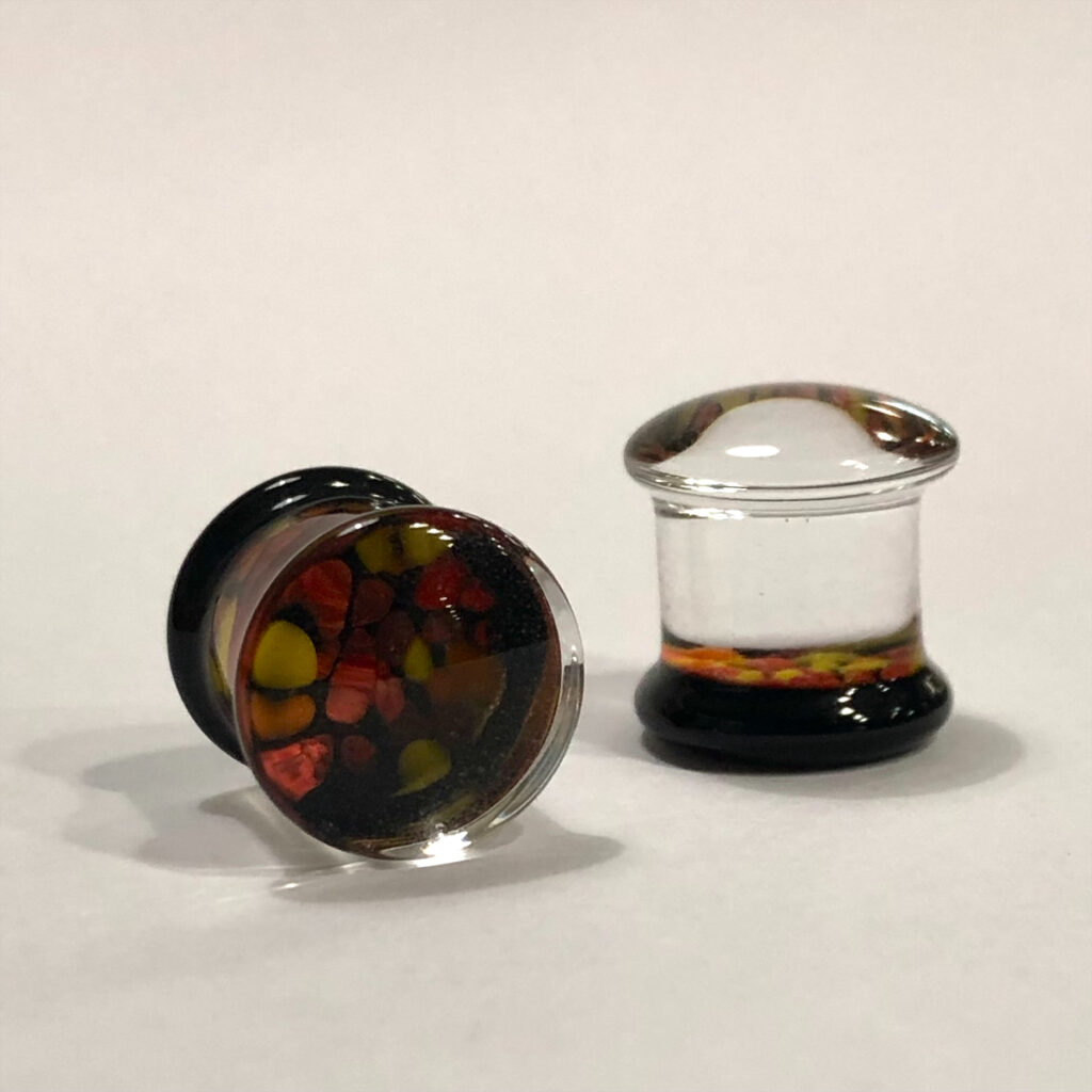 Glasswear Studios Double Flared Pebble Plugs 10 mm – Pirate Piercing ...