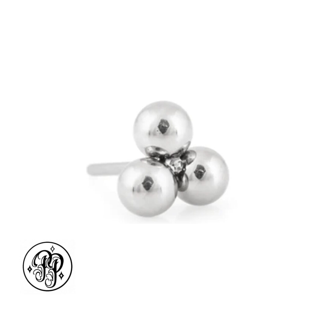 Titanium Tri Bead Threadless End – Pirate Piercing – Webshop