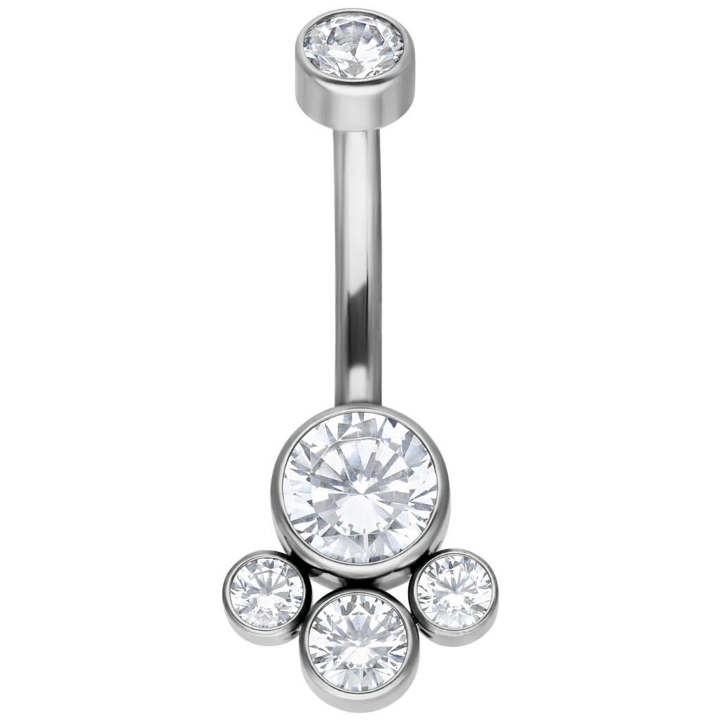 Titanium Internally Threaded Navel Curve Diana – Pirate Piercing – Webshop