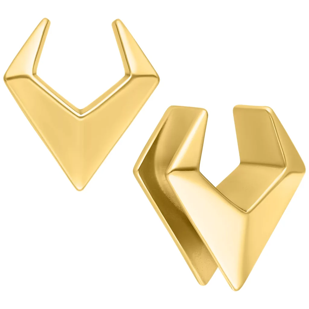Arrow Ear Saddles Gold PVD – Pirate Piercing – Webshop